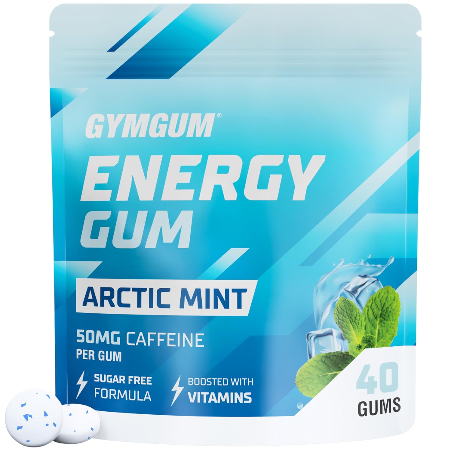 Amazon.com : GYMGUM Energy Caffeine Gum | 50mg Caffeine | 0 Calories ...