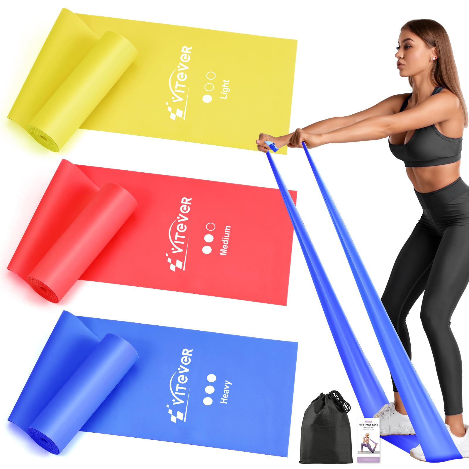 Amazon.com: Stretch Bands for Exercise, Resistance Bands for Working ...