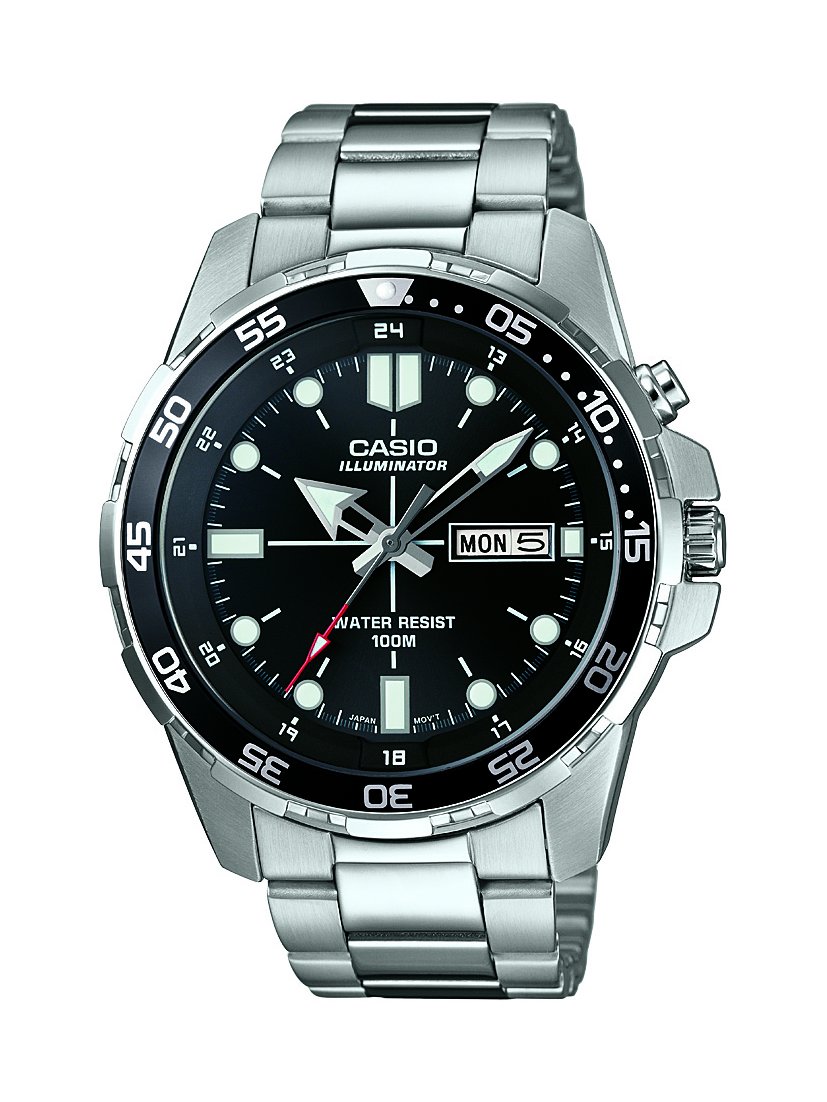 Casio Men's MTD-1079D-1AVCF Super Illuminator Diver Analog Display ...