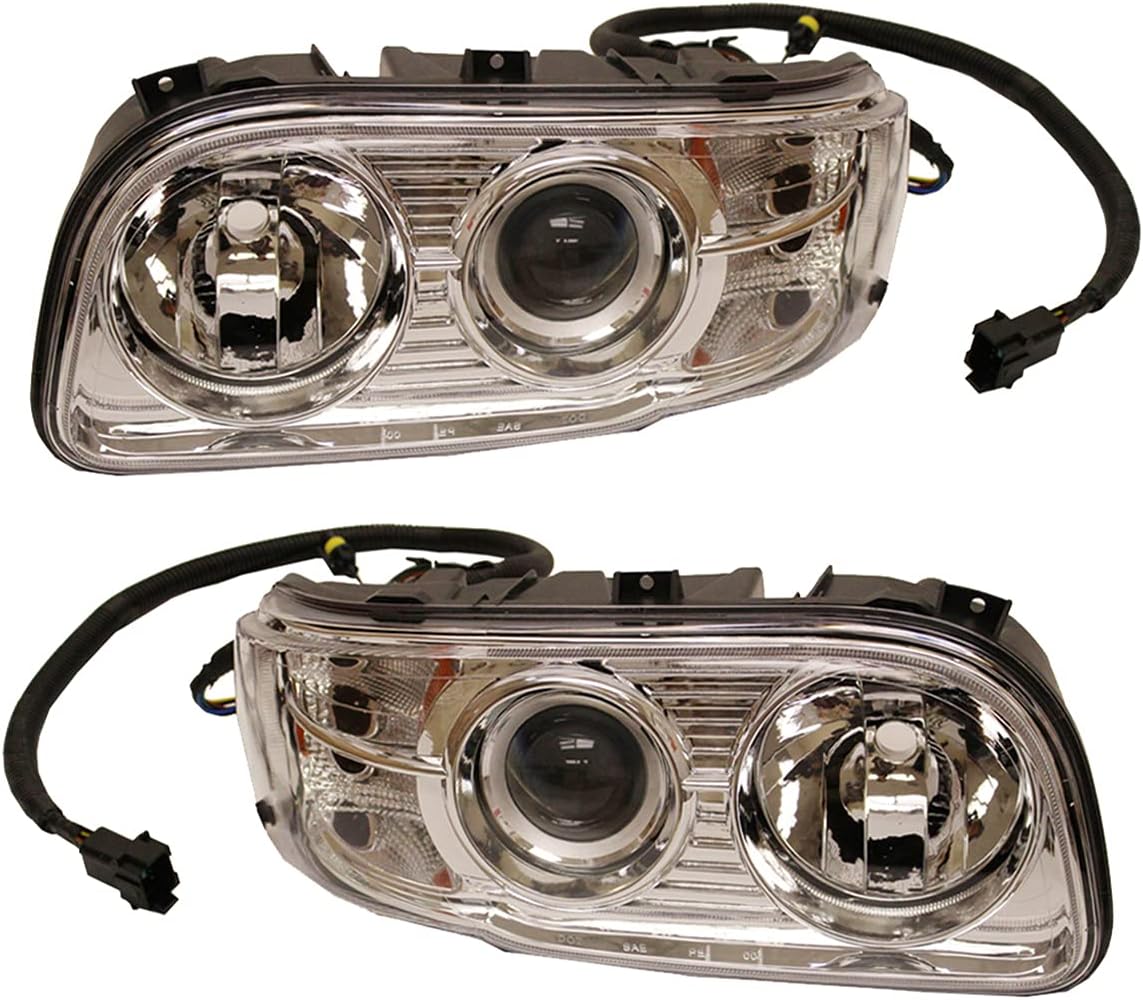 Headlight with LED Bar - Driver and Passenger Side (Fit: Peterbilt 388 ...