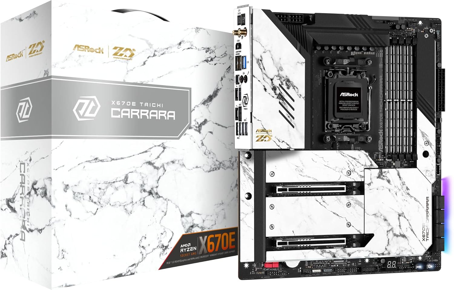 Asrock X670E Taichi Carrara AMD X670 Socket AM5 Extended ATX : Amazon ...