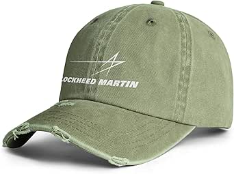 Amazon.com: LM-Lockheed-Martin-Logo- Distressed Washed Denim Hat for ...