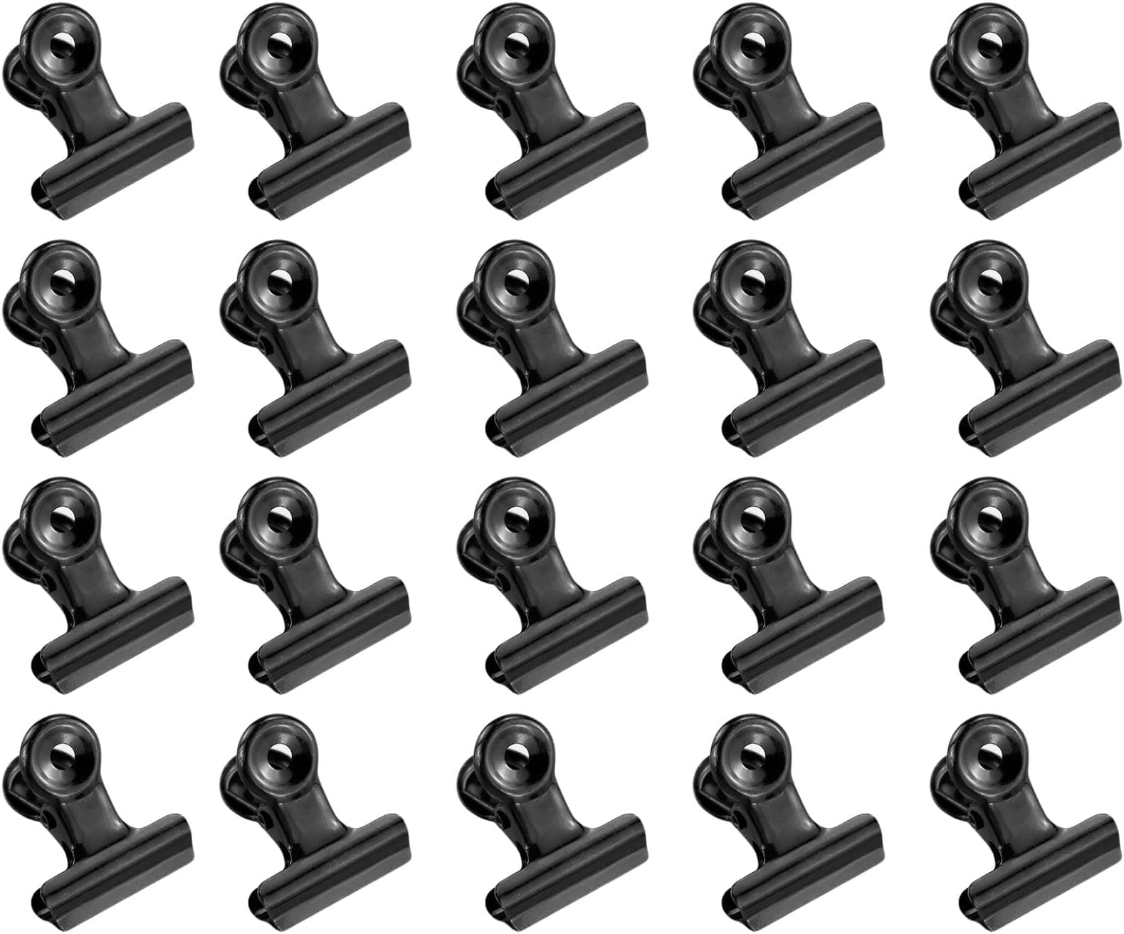 Coideal Large Bull Binder Clips, 12 Pack Black Metal Hinge Paper Clips ...