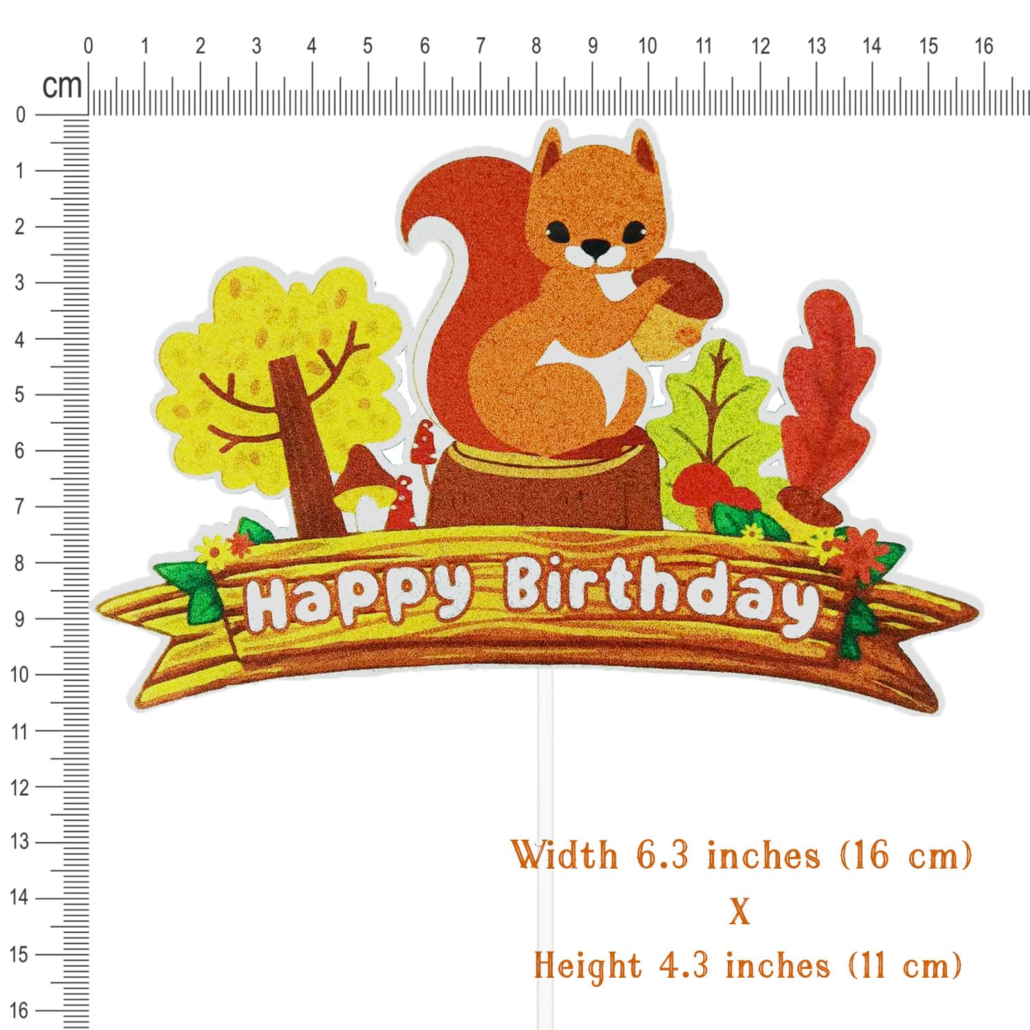 Snapklik.com : Cute Squirrel Cake Topper, Squirrel Birthday Cake Décor ...