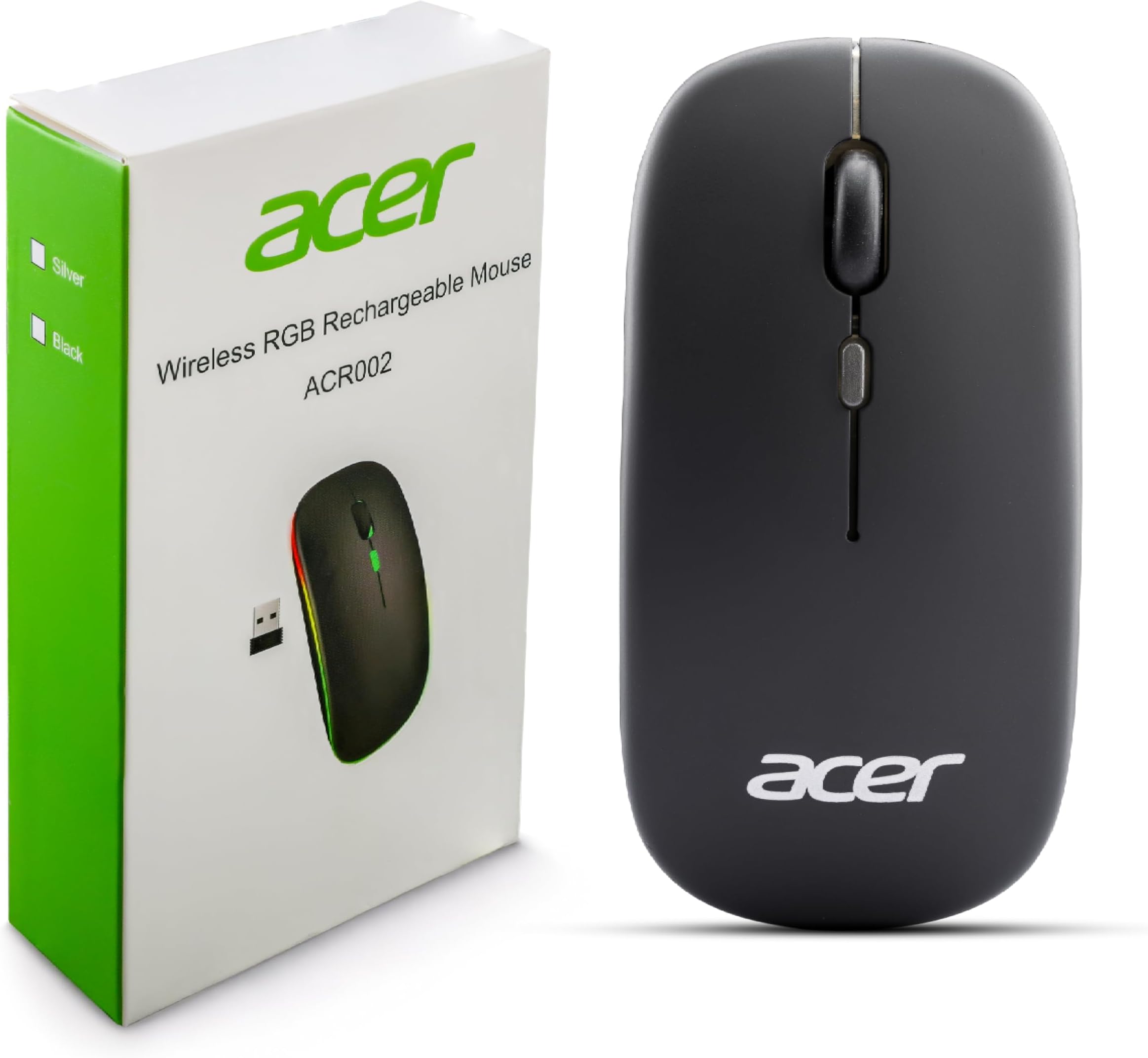 Amazon.in: Buy Acer Beam Wireless & Bluetooth Rechargeable Mouse, USB ...