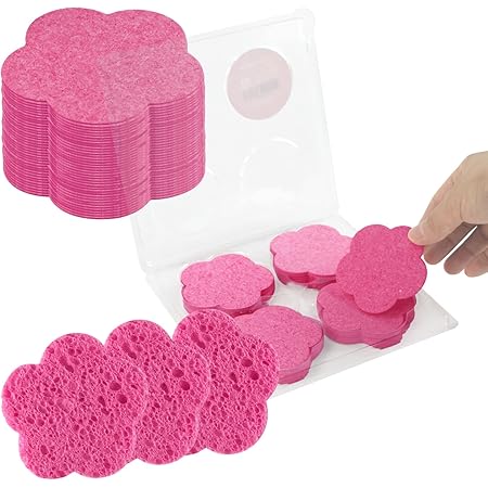Amazon.com : Facial Sponges Cute Flower Shape Compressed Facial Sponges ...