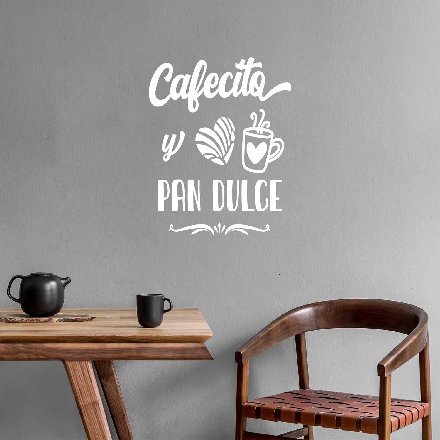 Amazon.com: Vinyl Wall Art Decal - Cafecito Y Pan Dulce - 20" x 25 ...