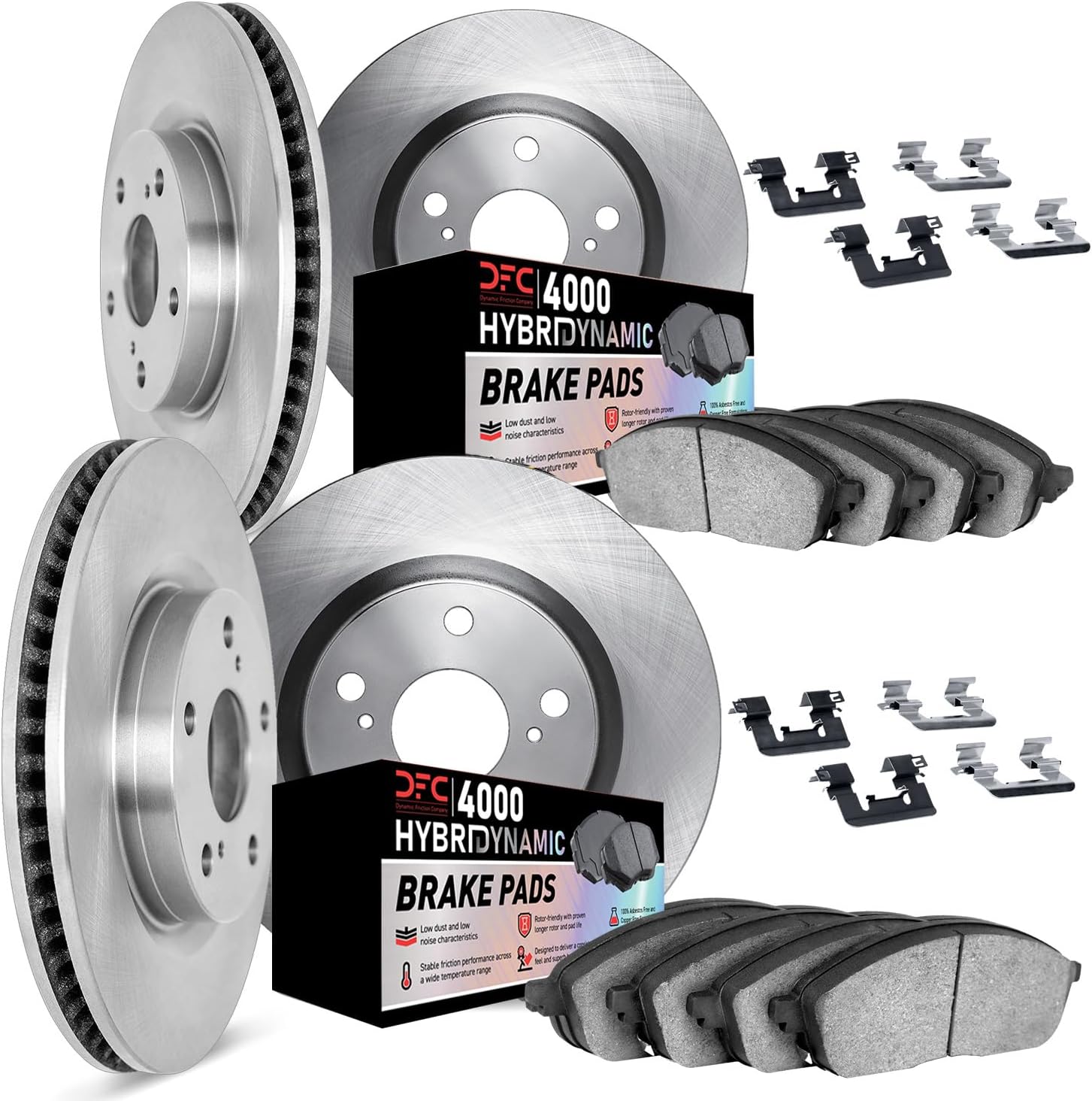 Amazon.com: Dynamic Friction Company Front Rear Brake Pads and Rotors Kit| Brakes Rotors ...