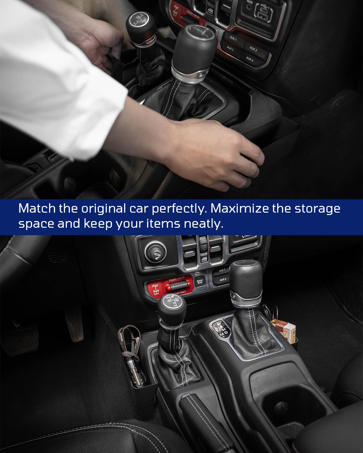 Snapklik.com : SHEAM Upgrade Gear Shift Side Organizer Tray, Shifter ...