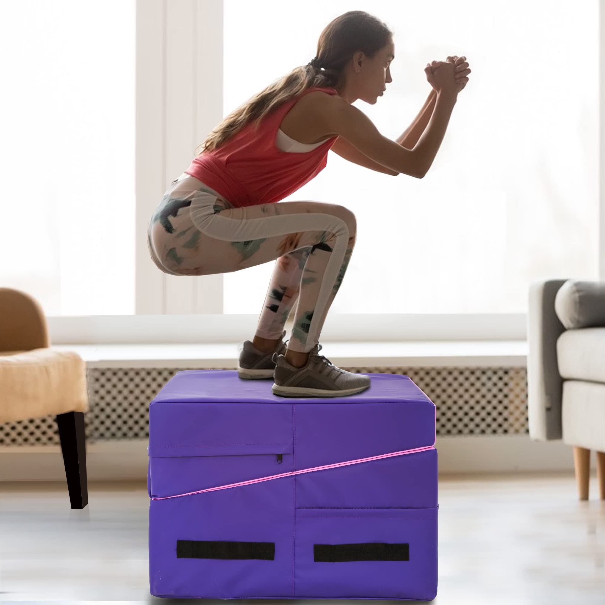 Gymnastics Mat 48''X24''X14'' Incline Tumbling Mats Folding Cheese Mat ...