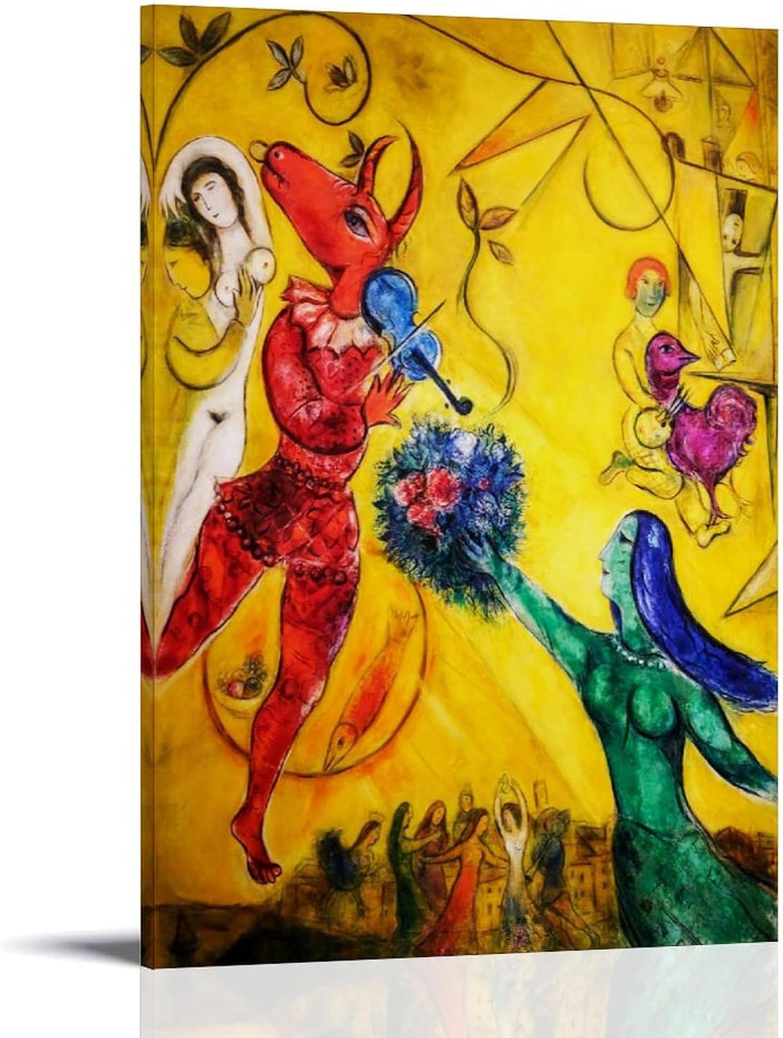 Amazon.com: MiSkyn Marc Chagall Painter Works《The Dance》Poster Home ...