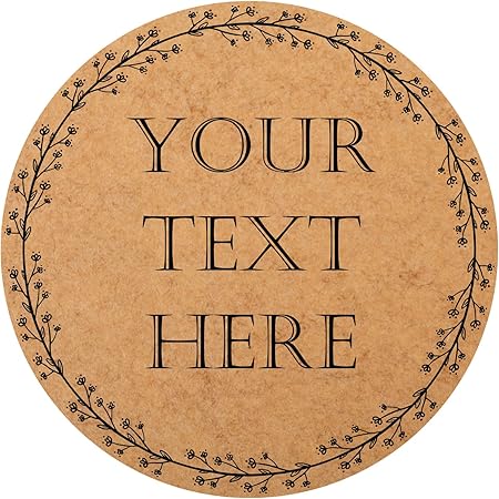Amazon.com: 200Pcs Kraft Custom Sticker Labels Round Customized Labels ...
