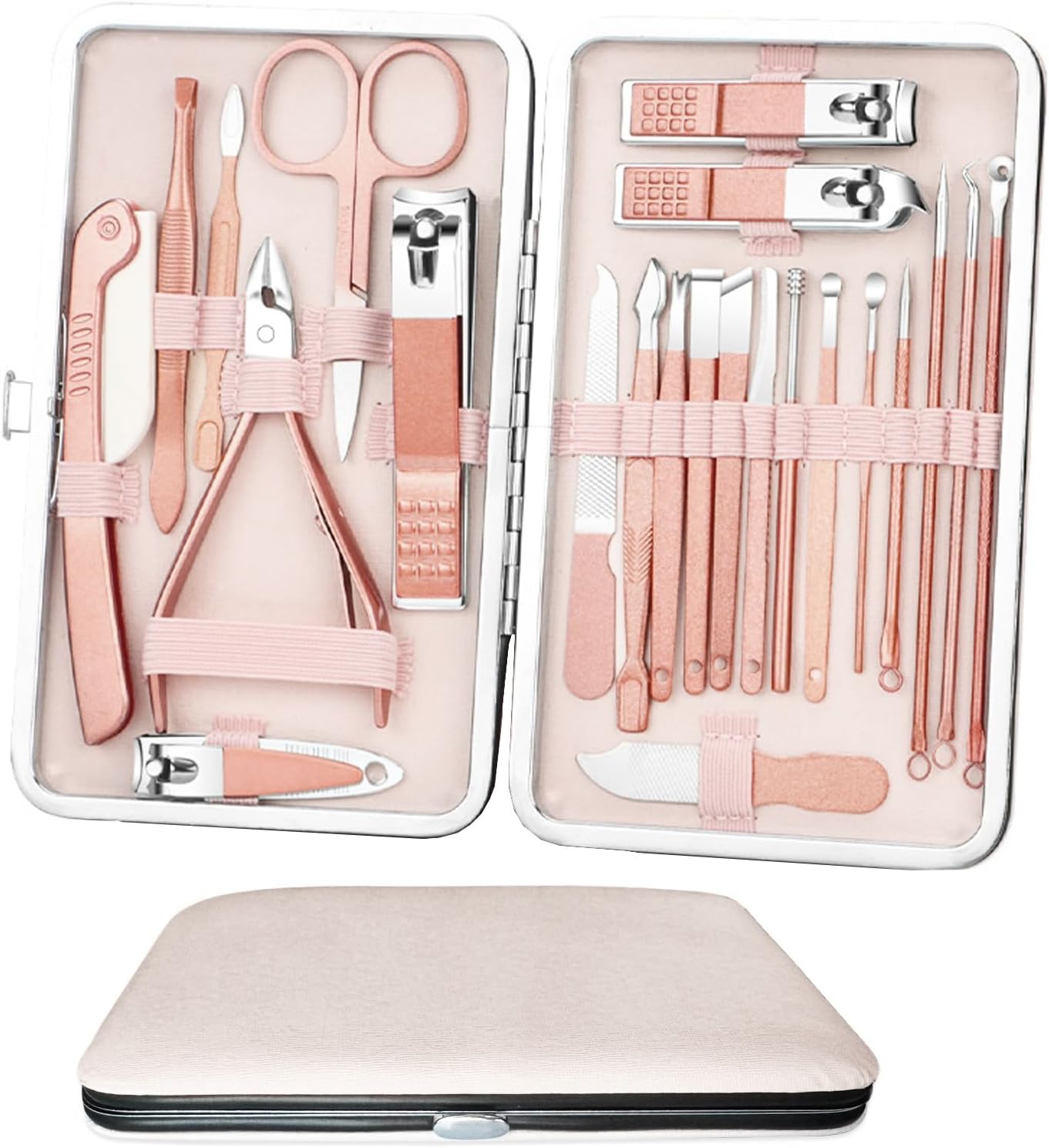 Acehome Nail Clipper Manicure Set, 23 In 1 Stainless Steel Professional Pedicure Kit Nail ...
