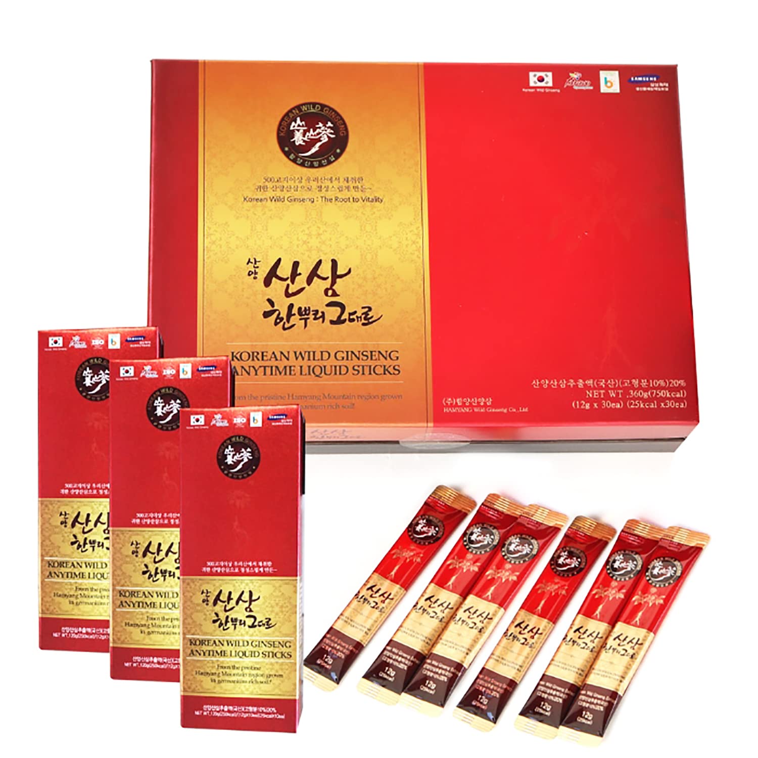 Amazon.com: KPurity Korean Wild Ginseng Anytime Liquid Sticks Extract ...