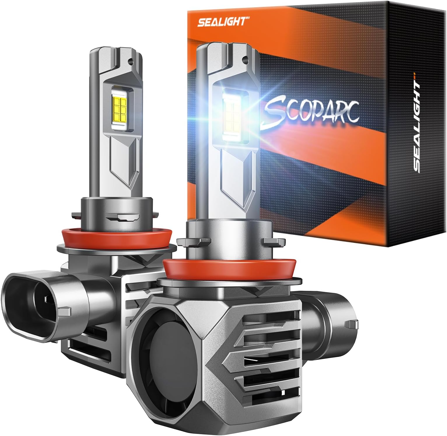 SEALIGHT 2024 Upgraded Brightest H11 H8 H9 LED Headlight Bulbs, 33000 ...