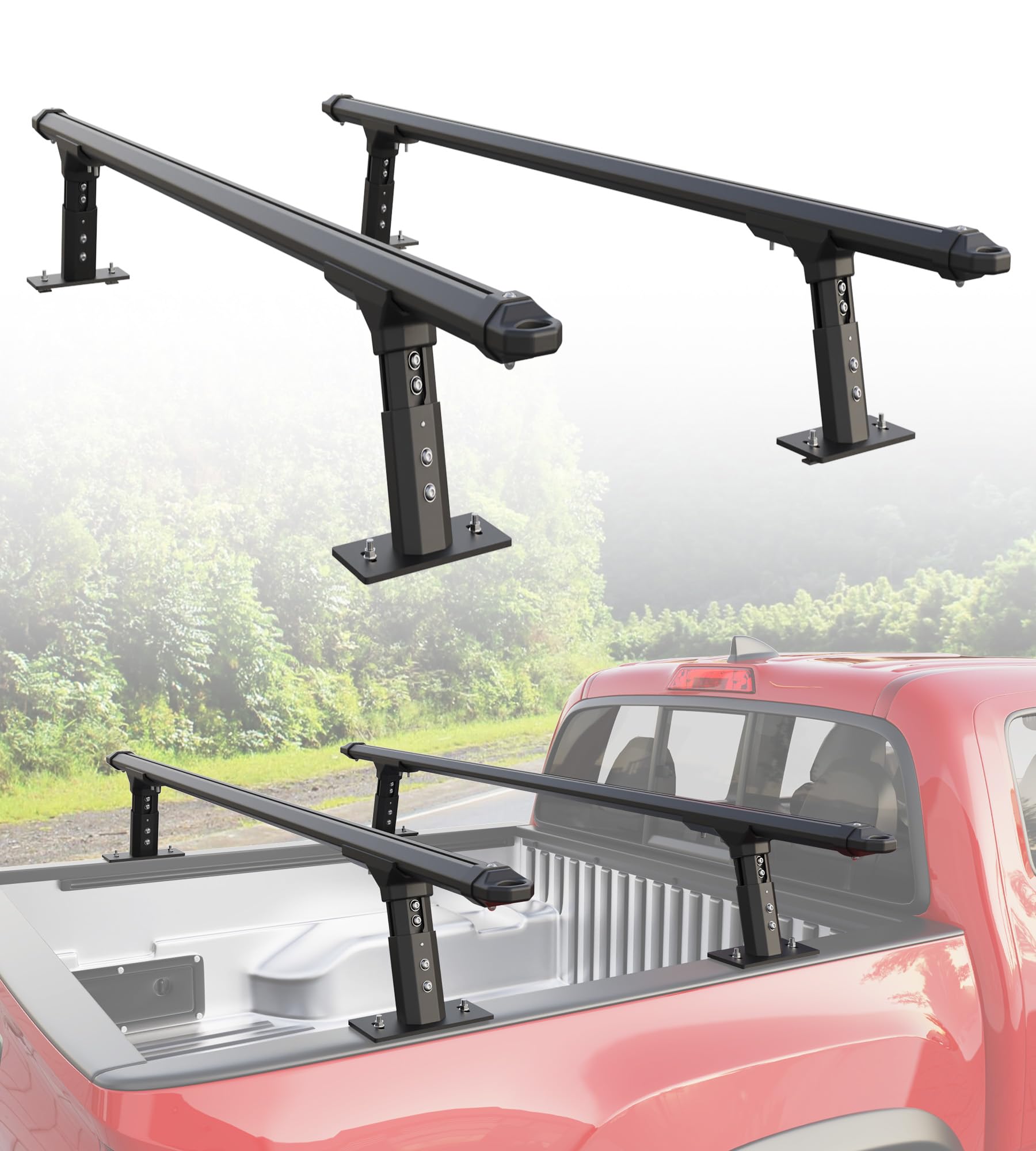 Amazon.com: LARIFULL Adjustable Truck Bed Rack, 800LBS Universal ...