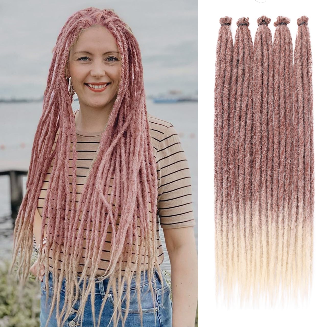 Amazon.com : ZRQ 24" Synthetic Dreadlocks Extensions 30 Strands ...