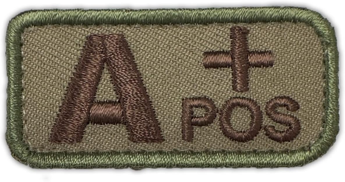 Amazon.com: A+ Blood Type Patch OCP with Hook Fastener : Clothing ...