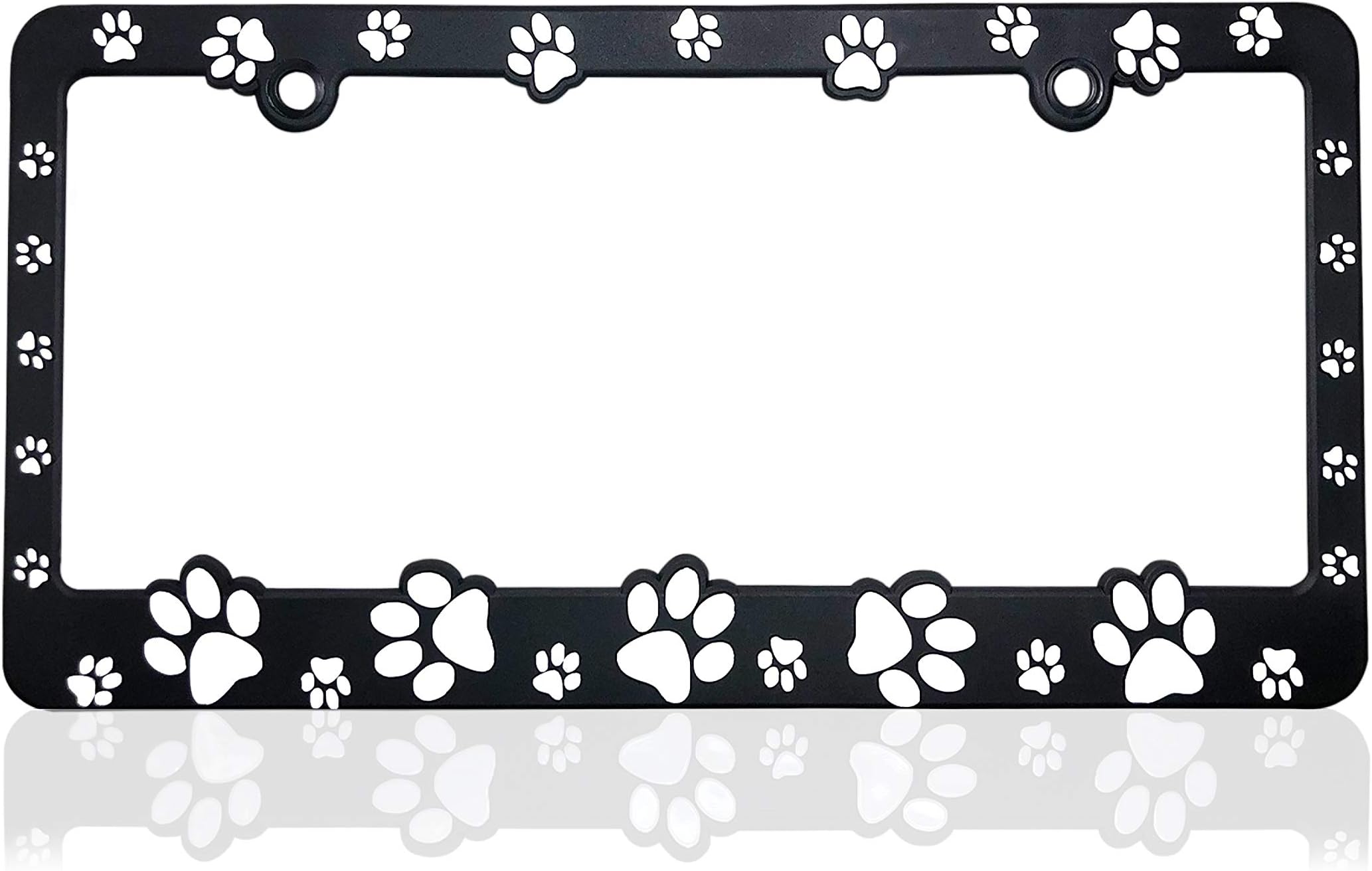 Amazon.com: Custom Metal License Plate Frame Personalized Dog Paws ...