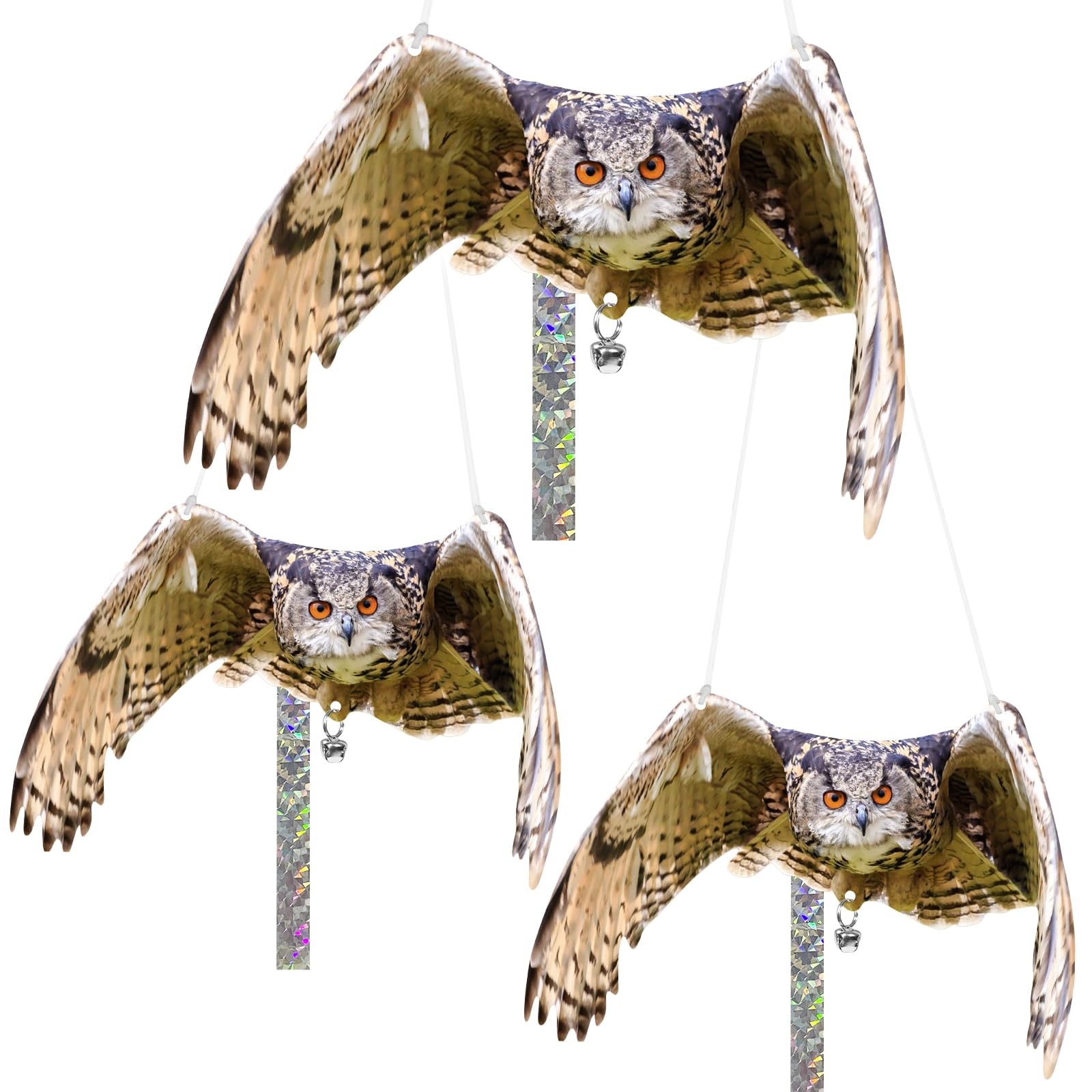 Amazon.com: Vicsiyi Owls to Keep Birds Away: 3Pack Fake Owls with ...