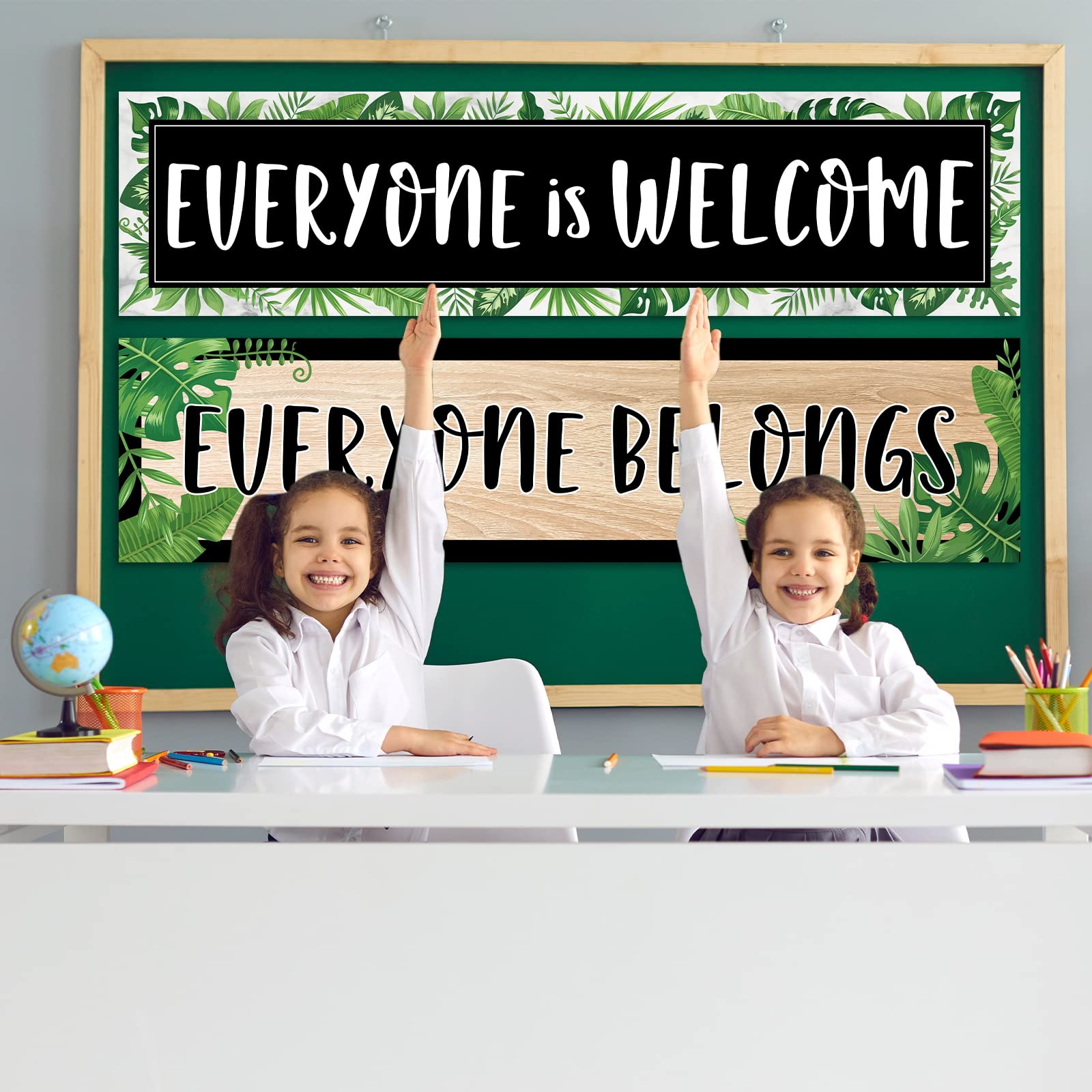 Snapklik.com : 2 Pack Simply Boho Classroom Decorations Welcome Banner ...