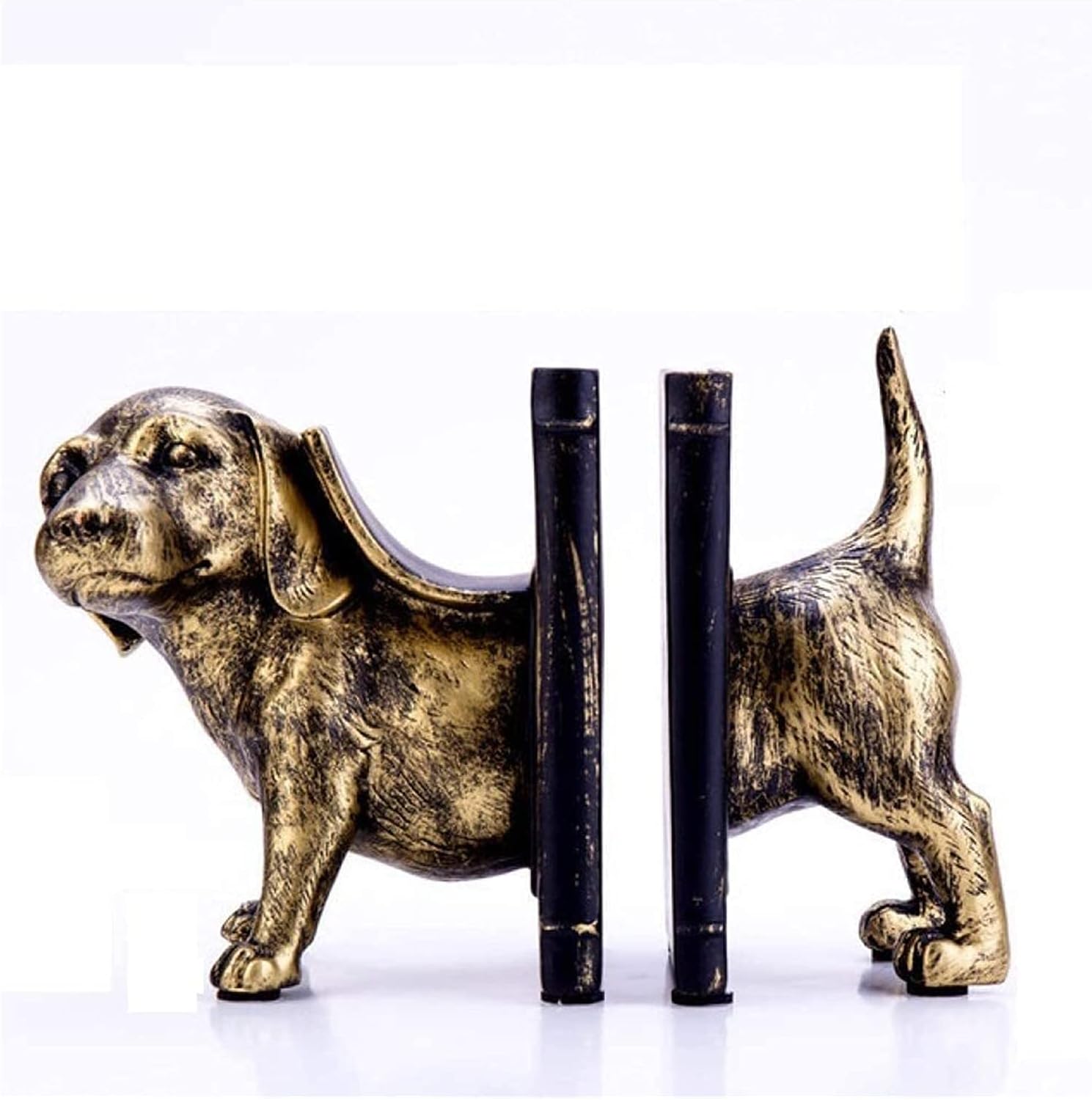 Amazon.com: Bookend Desktop Sculpture Bookend Dog Book Standing Statue ...