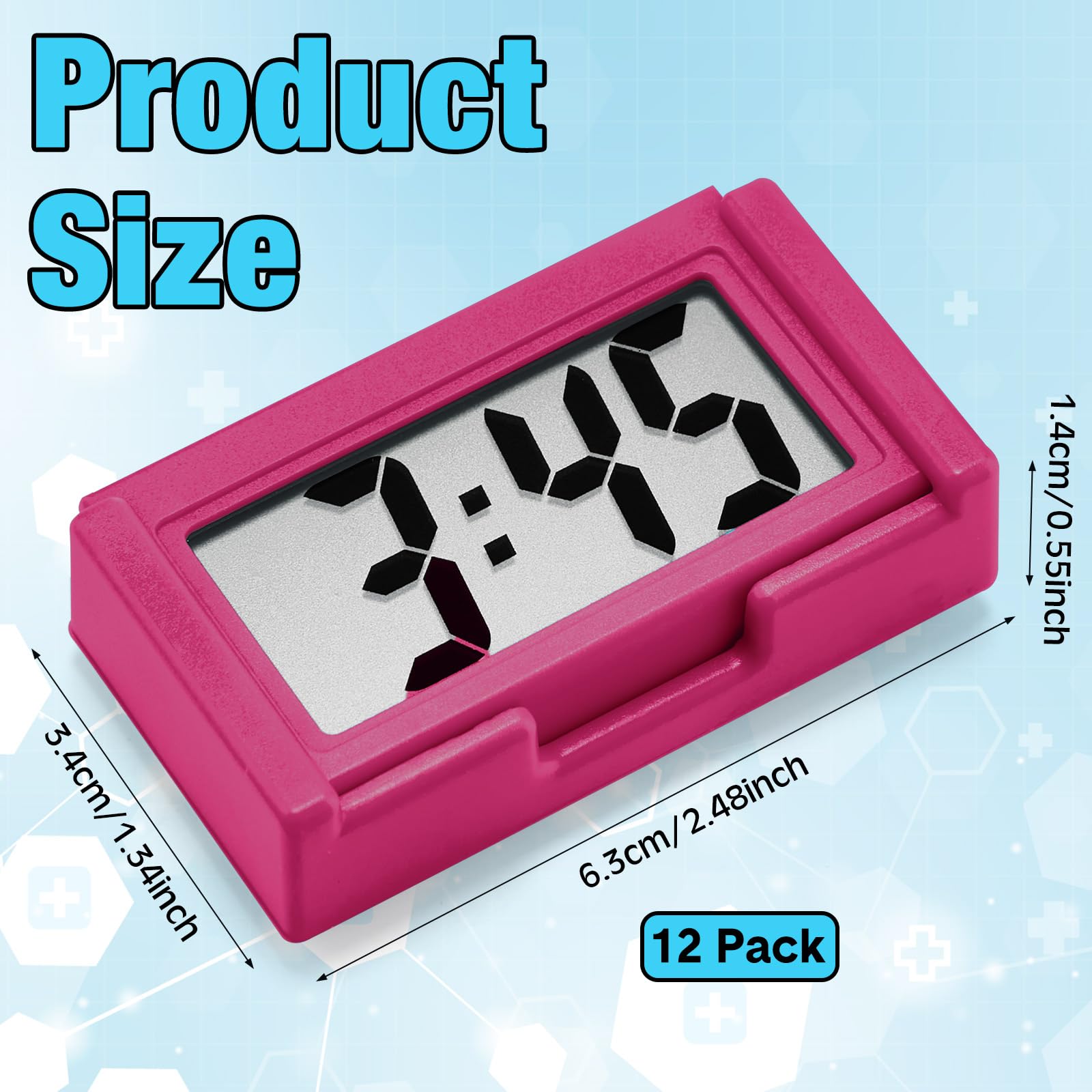 Snapklik.com : Frienda 3 Pieces Mini Digital Clock Small Magnetic ...