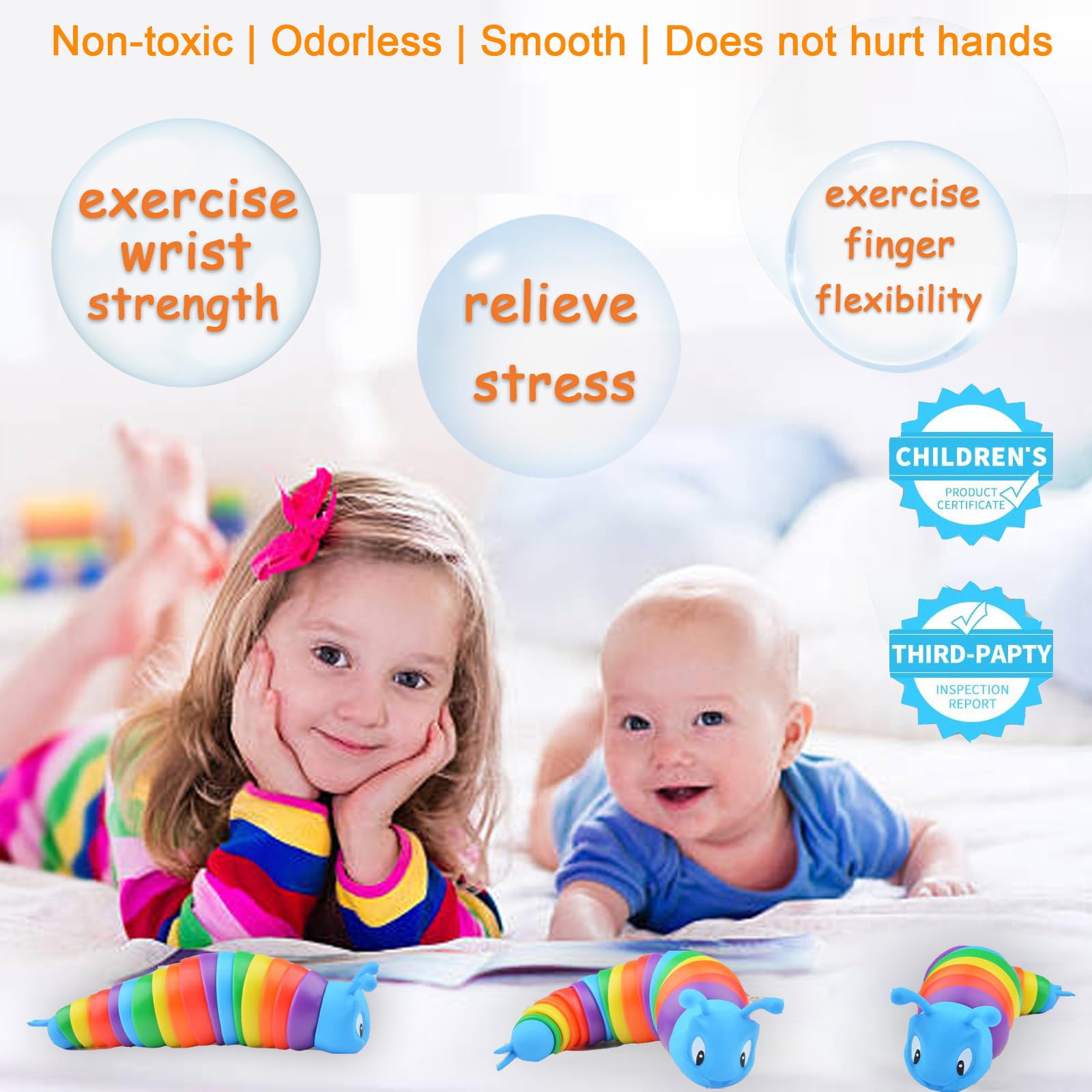 Snapklik.com : Fidget Slug Toys, Sensory Slug Fidget Toys For Autistic ...