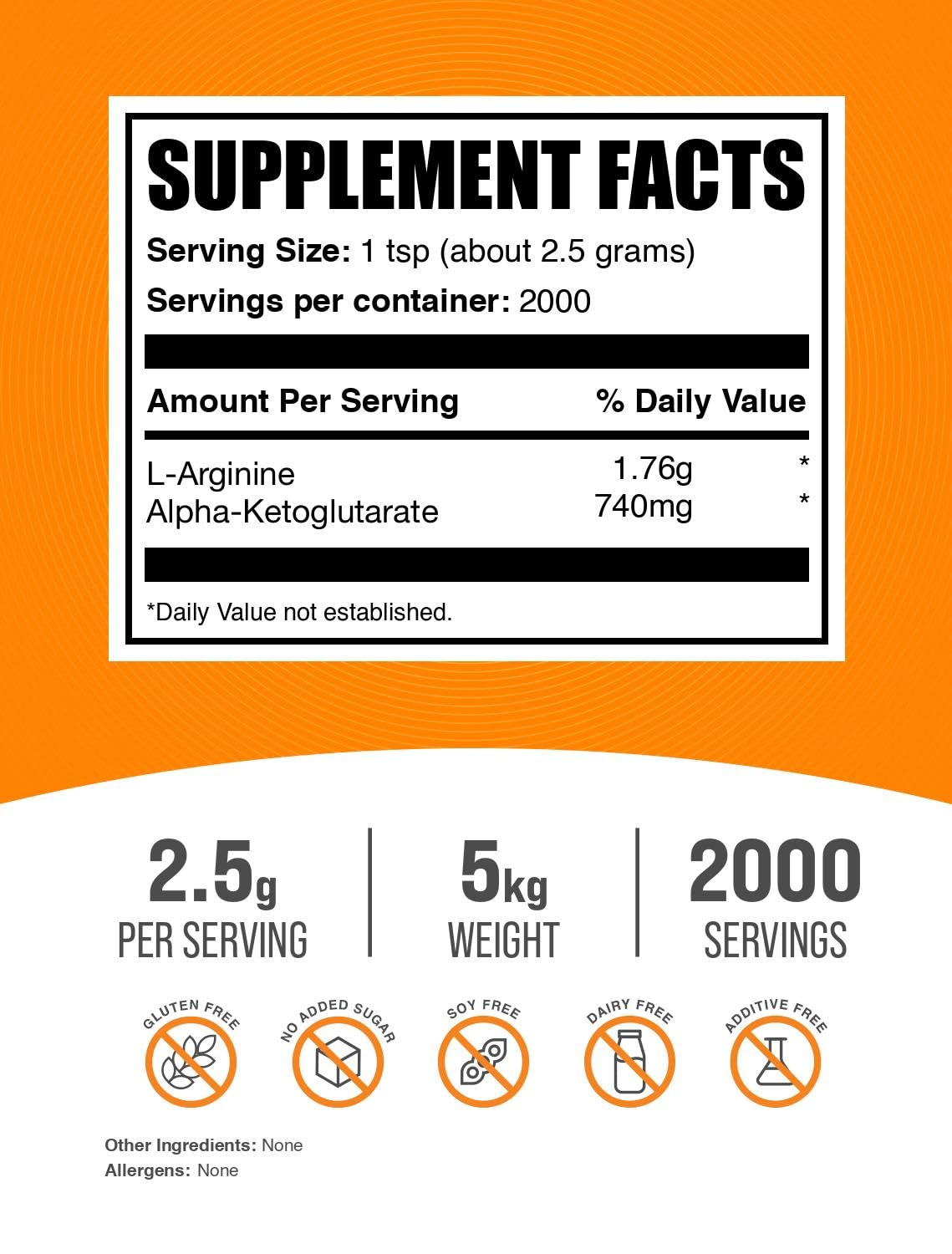 Snapklik.com : BulkSupplementscom AAKG Powder - Arginine AKG Supplement ...