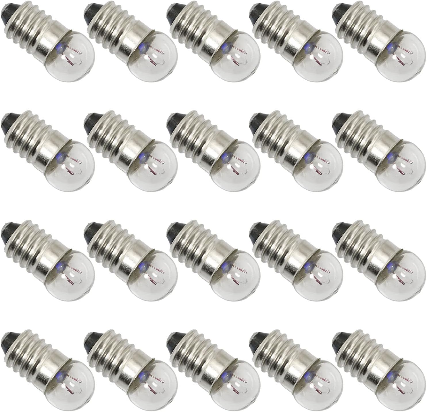 SQXBK 10PCS E10 2.5V/0.3A Miniature Screw Base Light Bulbs and 10PCS ...