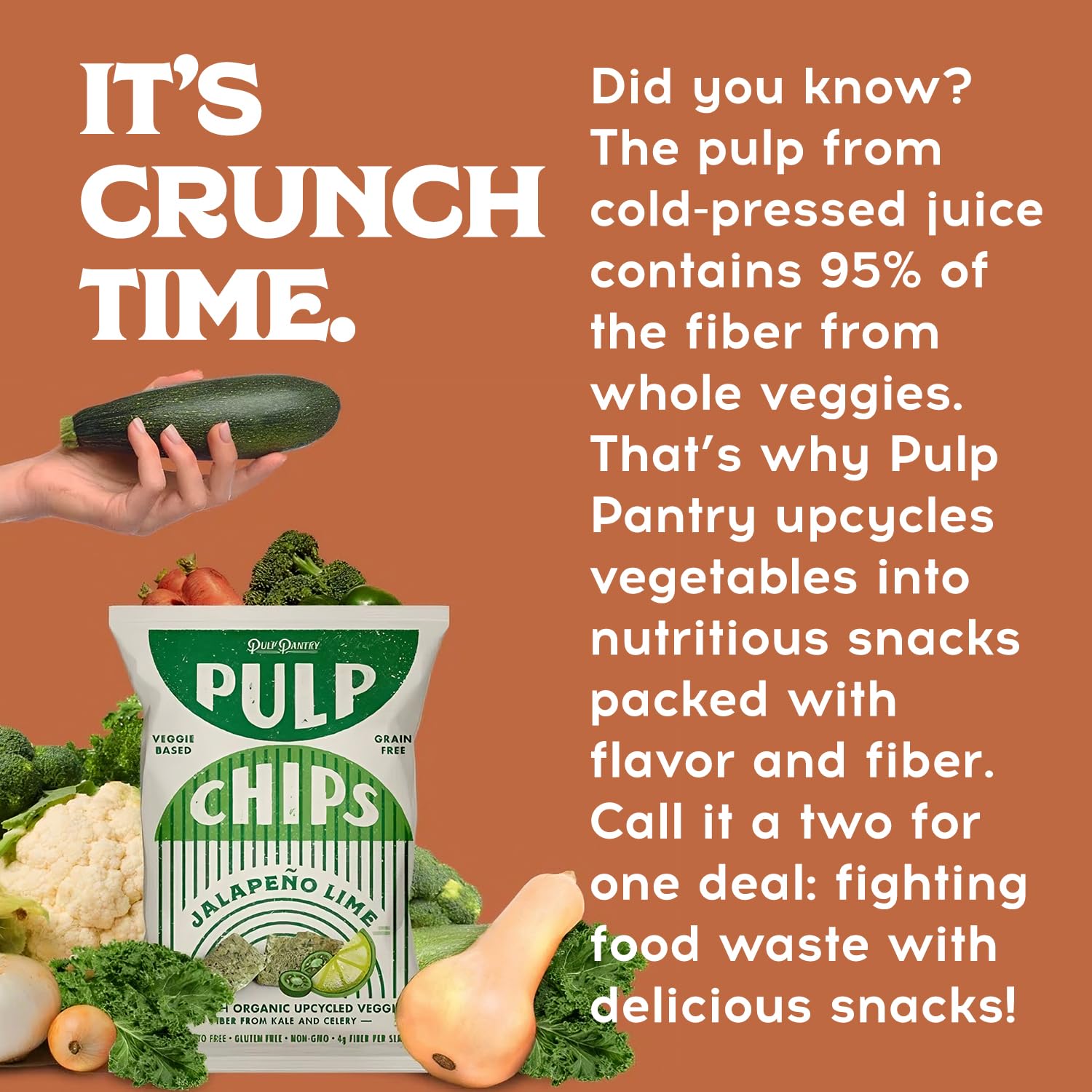 Pulp Pantry Chips de tortilla vegetariana sin granos, paquete de 3 ...