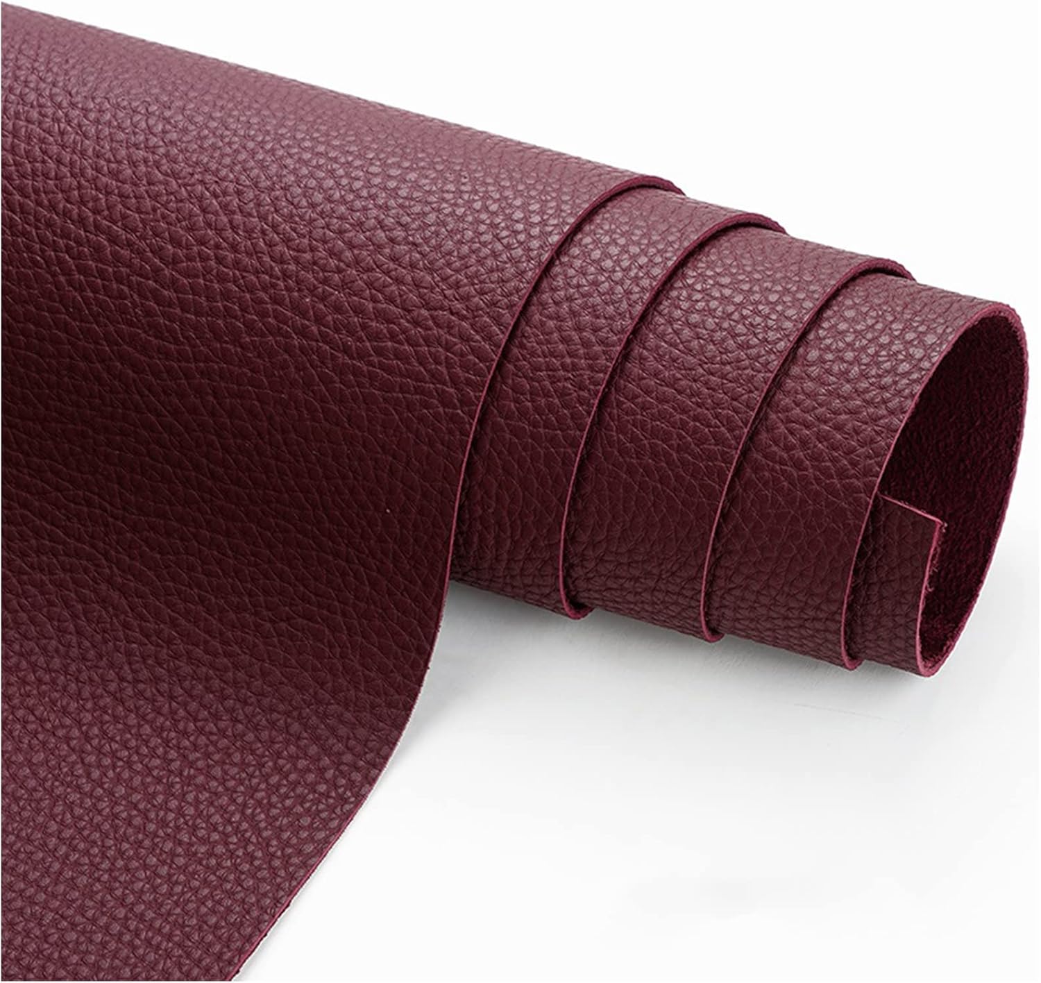ZuduuSAA Dark Red Faux Leather£¬Thickness 1.9mm Fabric Litchi Grain ...