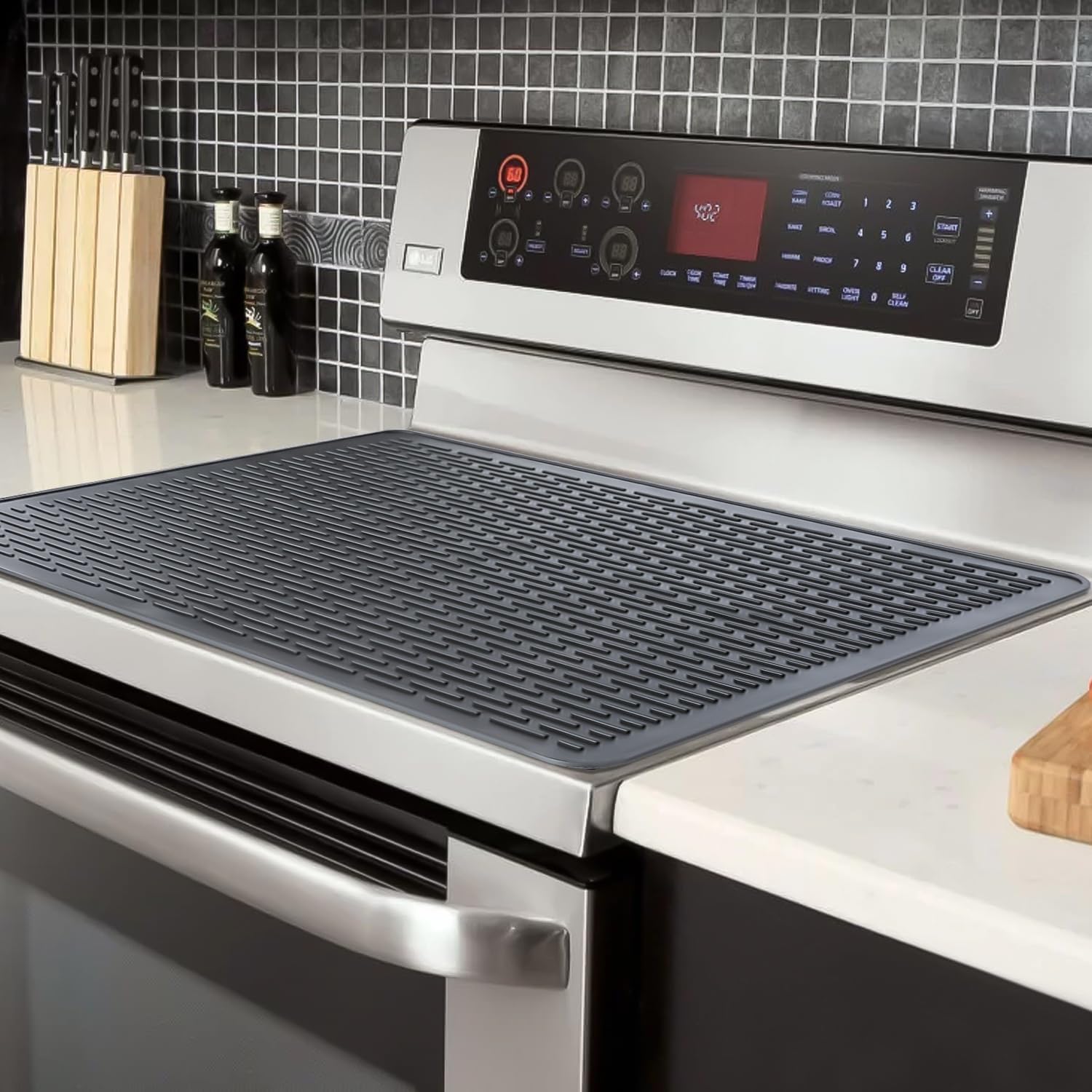 Amazon.com: Silicone Electric Stove Cover Mat - 28 x 20 Inch Ceramic ...