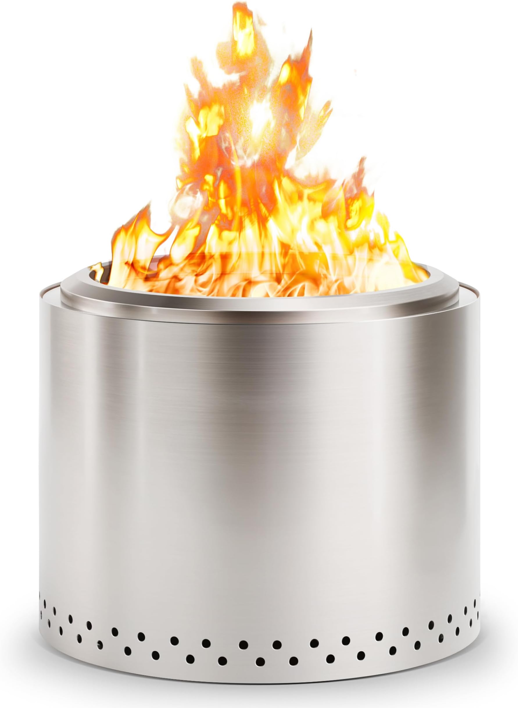 Amazon.com : 20.5" Smokeless Fire Pit with Air Switch and Handle, Wood ...