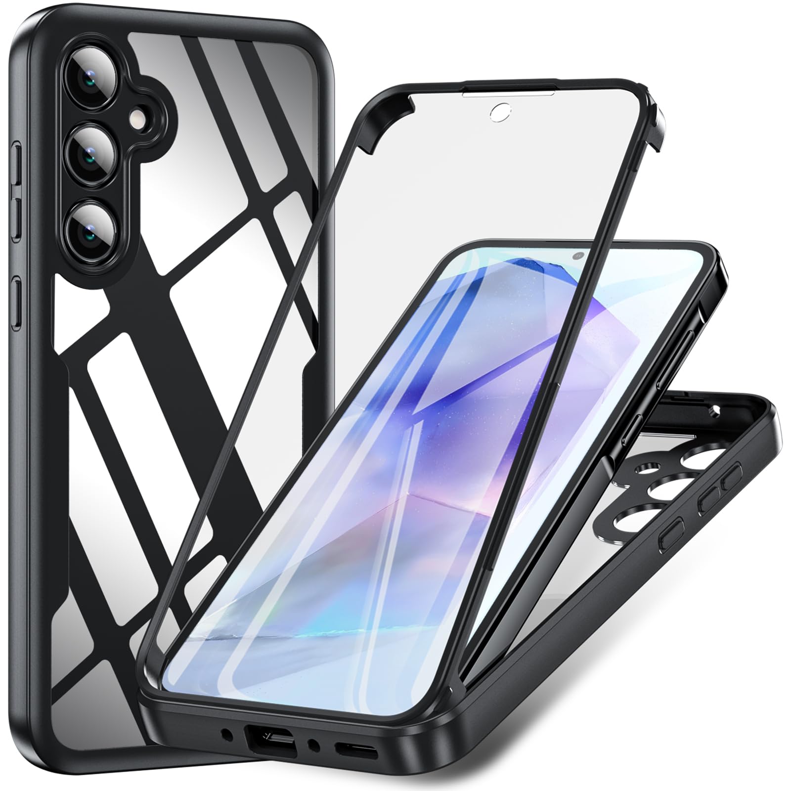 Hensinple for Samsung Galaxy A35 5G Case,Samsung A35 Case Military Grade Drop 360° Full Body ...
