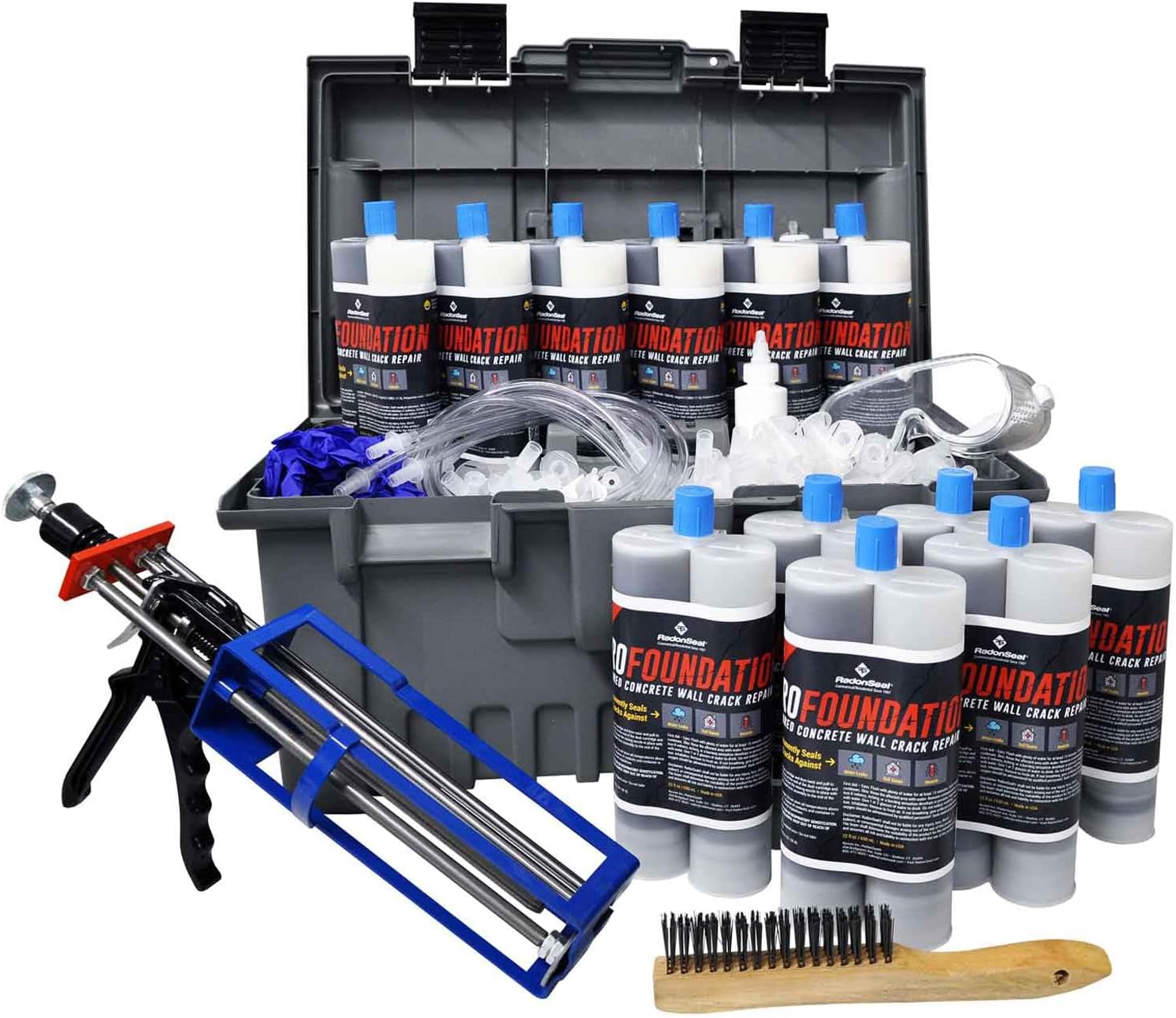 RadonSeal PRO Concrete Foundation Crack Repair Kit (60 ft) – The ...