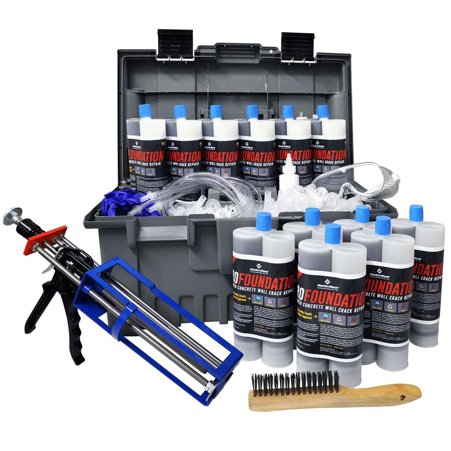 RadonSeal PRO Concrete Foundation Crack Repair Kit (60 ft) – The ...