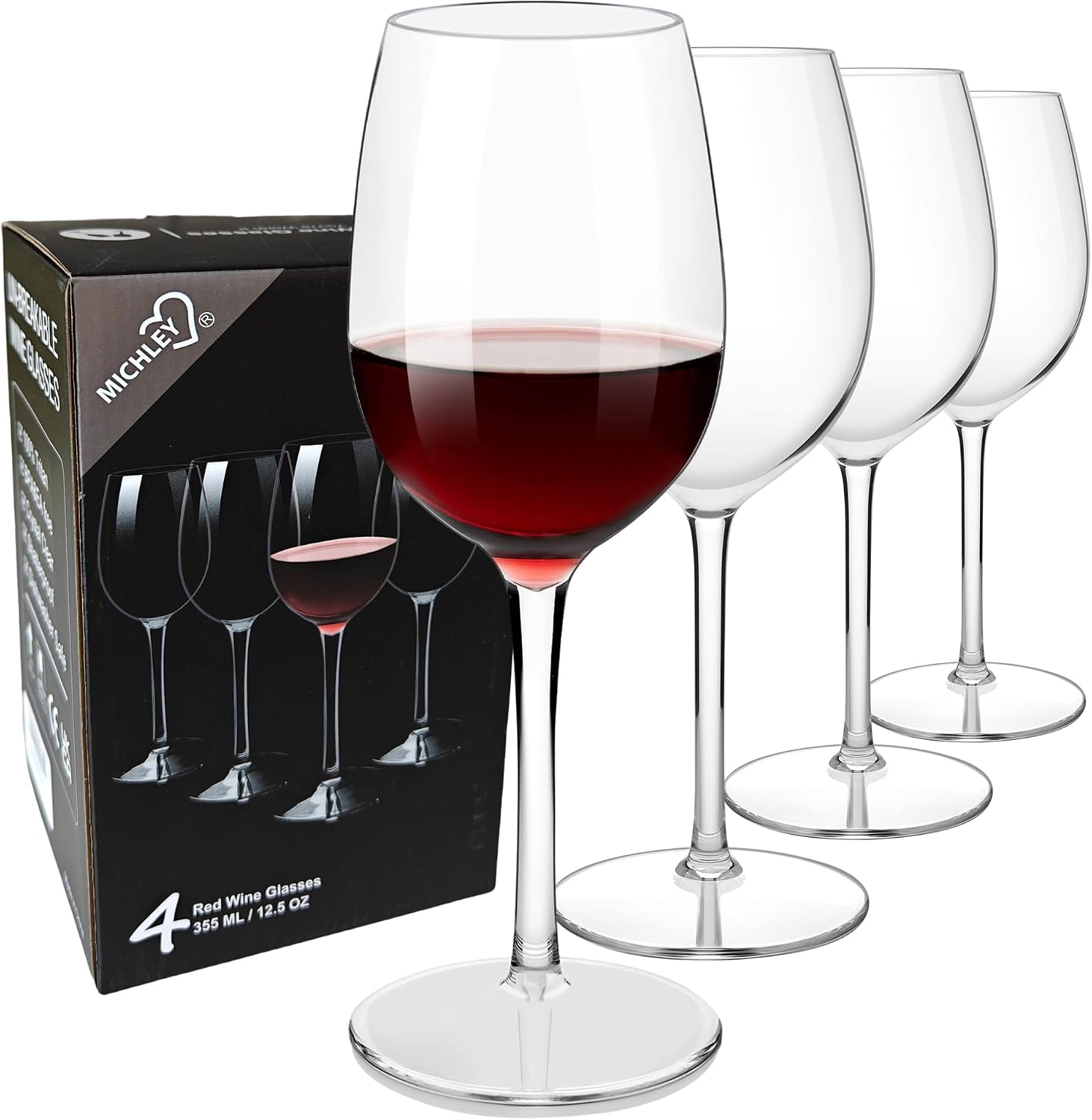 Amazon.com | MICHLEY Floating Wine Glasses for Pool Unbreakable Tritan ...