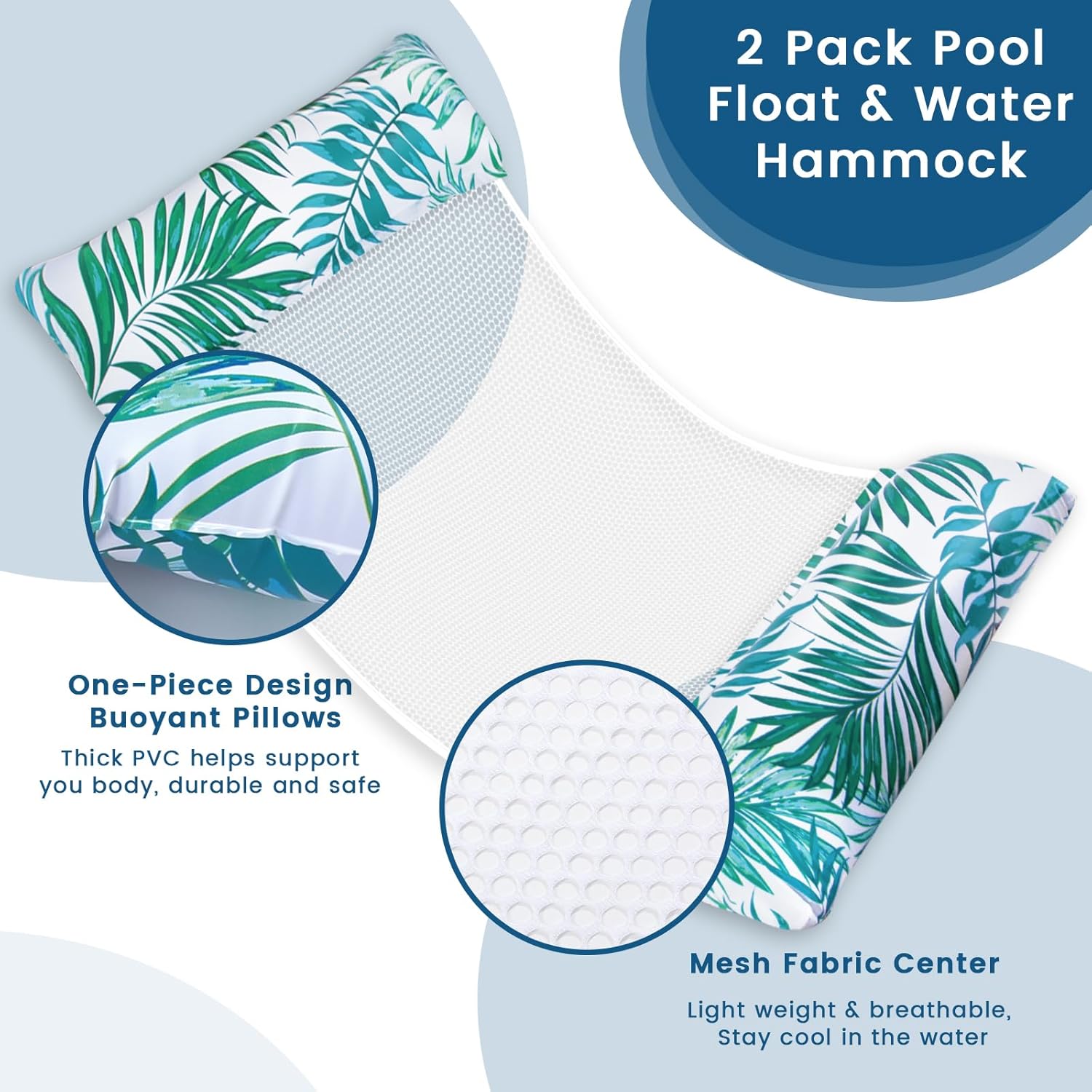 Pool Floats - 2 Pack Inflatable Pool Floats Rafts, Pool Floats Adult ...