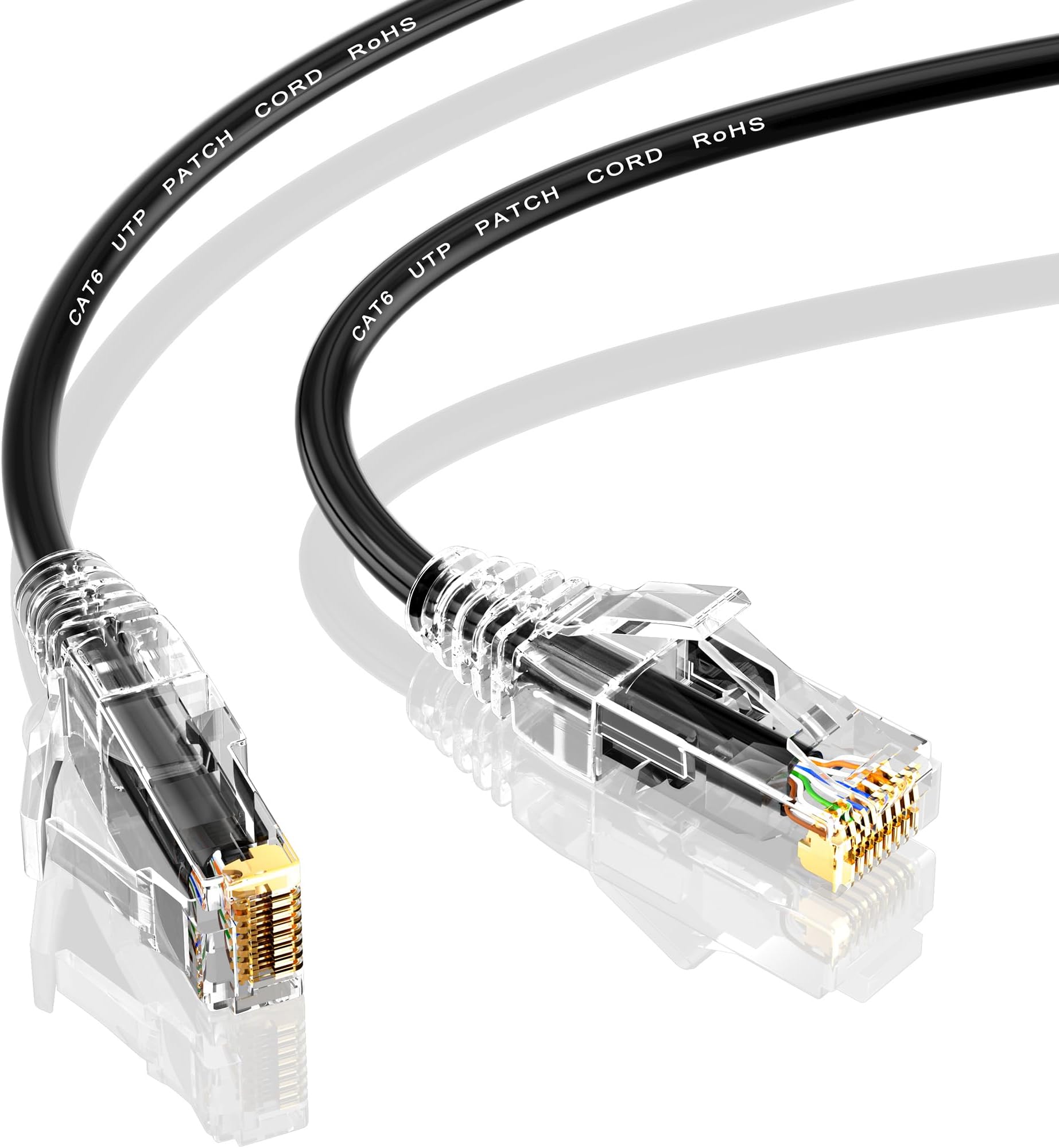 Ethernet Cable Slim 5M, High-Speed Cat 6 Ethernet Cable 10G Support ...