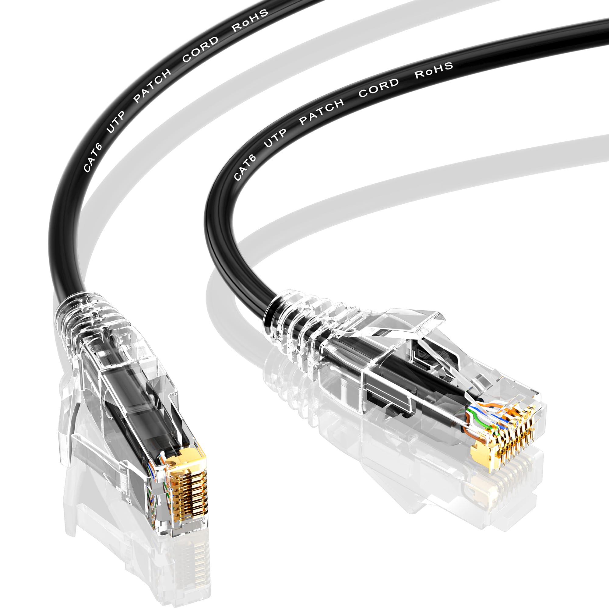 Ethernet Cable Slim 7M, High-Speed Cat 6 Ethernet Cable 10G Support ...