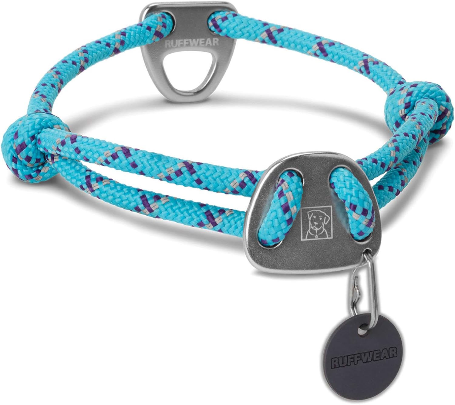 RUFFWEAR Rope Collar for Dogs, Medium, Blue Atoll, Knot-a-Collar ...