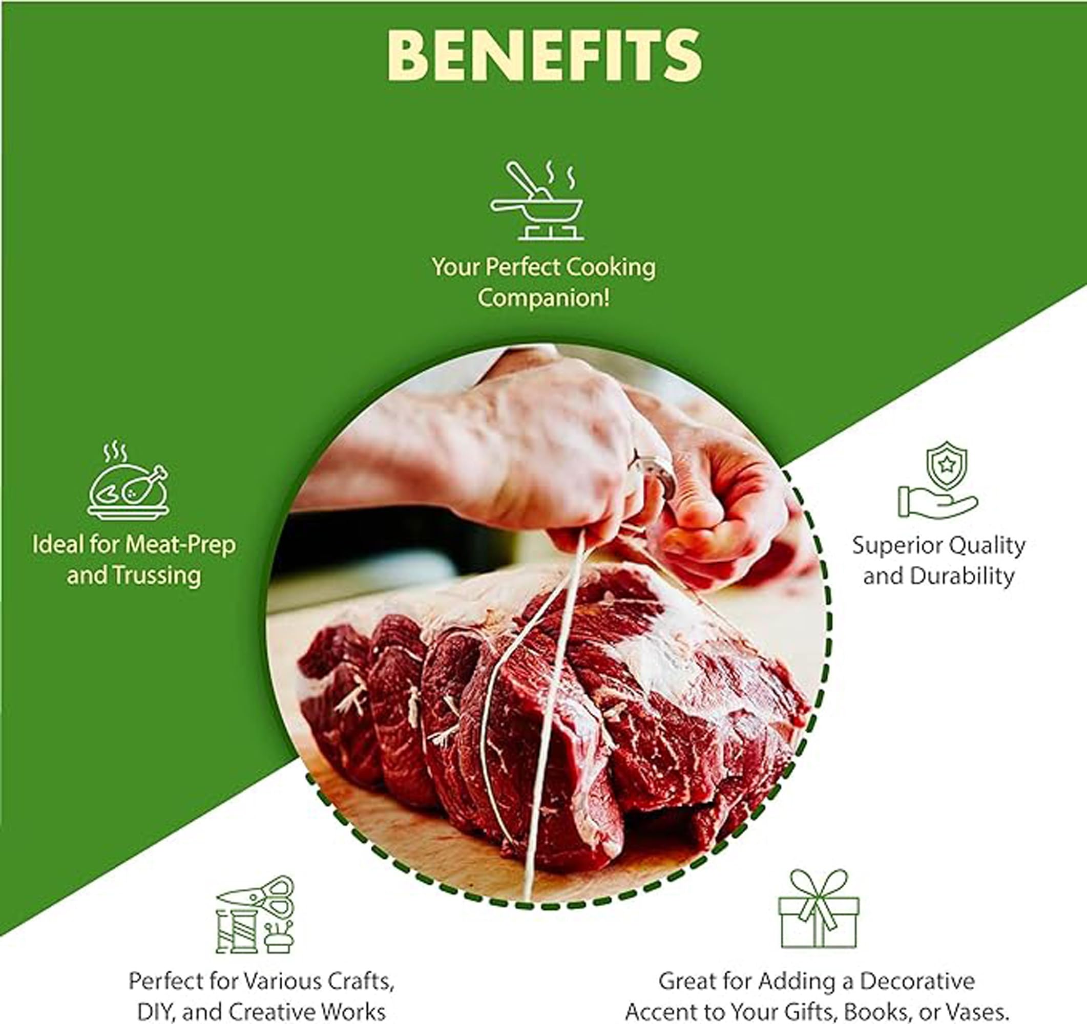 Snapklik.com : Butchers Cooking Twine, Made Of Heavy-Weight Natural ...