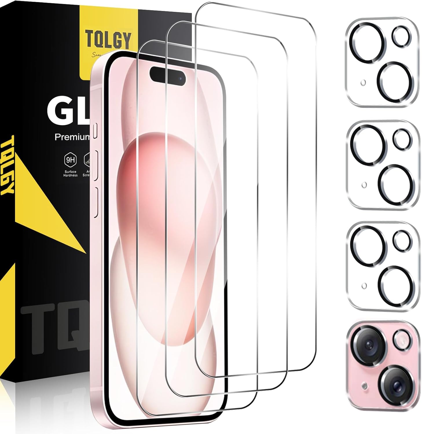 TQLGY for iPhone 15 Screen Protector, Screen Protector for iPhone 15 ...