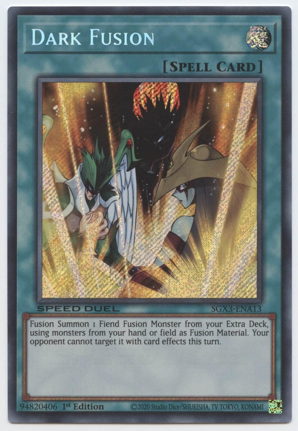 Amazon.com: Dark Fusion - SGX3-ENA13 - Secret Rare - 1st Edition : Toys ...