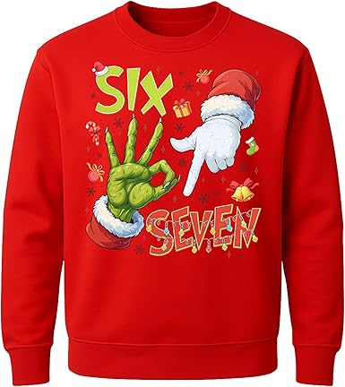 Amazon.com: Six Seven Meme Shirt – Funny 67 Hand Sign Tshirt, Crewneck ...