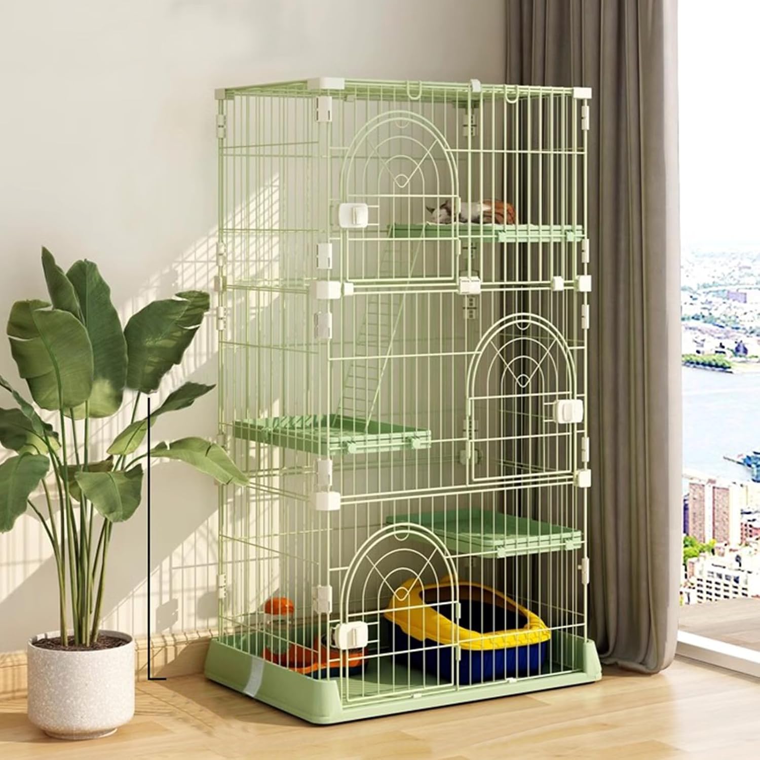 Amazon.com: JIXDILO Large Indoor Cat Cage Cat Enclosure, DIY Wire Cat ...