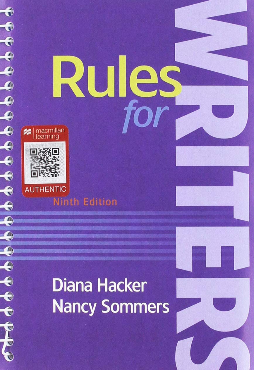 Amazon.com: Rules for Writers with Writing About Literature (Tabbed ...
