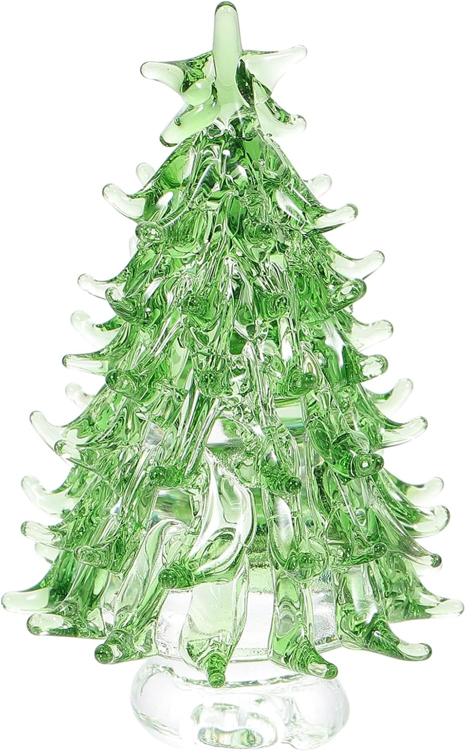 Amazon.com: Hoement Crystal Christmas Tree Figurine Mini Lighted ...