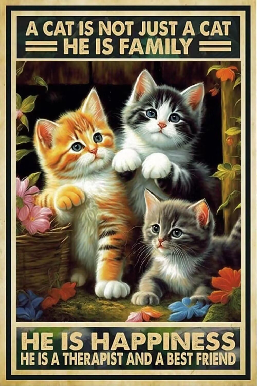 Amazon.com: Cats are Family Members Premium 1000 Piece Jigsaw Puzzle ...